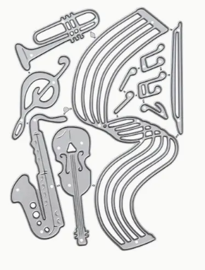 Music Notes and Instruments Die | A Place To Create